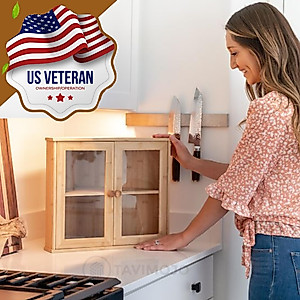 TAVIMOJO Corner Bread Box for Kitchen Countertop - Wooden Bamboo Breadbox Storage Container for Homemade Bread & Sourdough - Airtight Bread Holder Saver for Counter Shelf (Large, Double Layer)