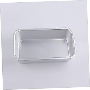 Hemoton 5pcs Pastry Dough Square Tray Stainless Steel Toaster Oven Toast Baking Pan Loaf Baking Dish Dough Bread Pan Silver Household Baking Plate Kitchen Supplies Small Bread Brownie Mold