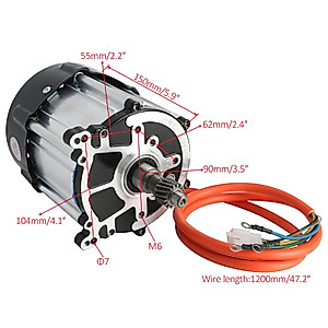 CWTD 72V 1500W Go Kart Trike Rear Axle Kit Electric Differential Motor ATV Golf Cart