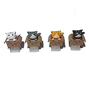 Mirai Past Cat Keycap Esc keycaps DIY Personality Custom Cartoon Anime Keycap Replacement Bottom Backlit Keycaps Gift for Mechanical Keyboard KeyCap OEM R4 Height (Transparent) (Grey), 3.5x3.5x2cm