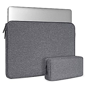 15.6 16 Inch Laptop Case for Dell Inspiron 15 3000 5000, Asus VivoBook 15.6/Asus Chromebook/Asus ROG/Asus Zenbook 15.6, MacBook Pro 16 Inch A2141/HP OMEN 15, Notebook Sleeve Bag with Small Case, Grey