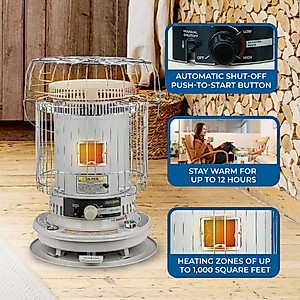 Sengoku HeatMate Portable Kerosene Indoor/Outdoor Space Heater for 1000 sq ft, 23,500 BTU