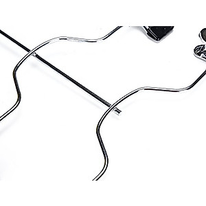 2 Quality Pant Skirt Trouser 4-Tier Pants Metal Hangers Heavy Duty Metal and Clips, Great for Slacks, Trousers, Jeans, Towels (2)