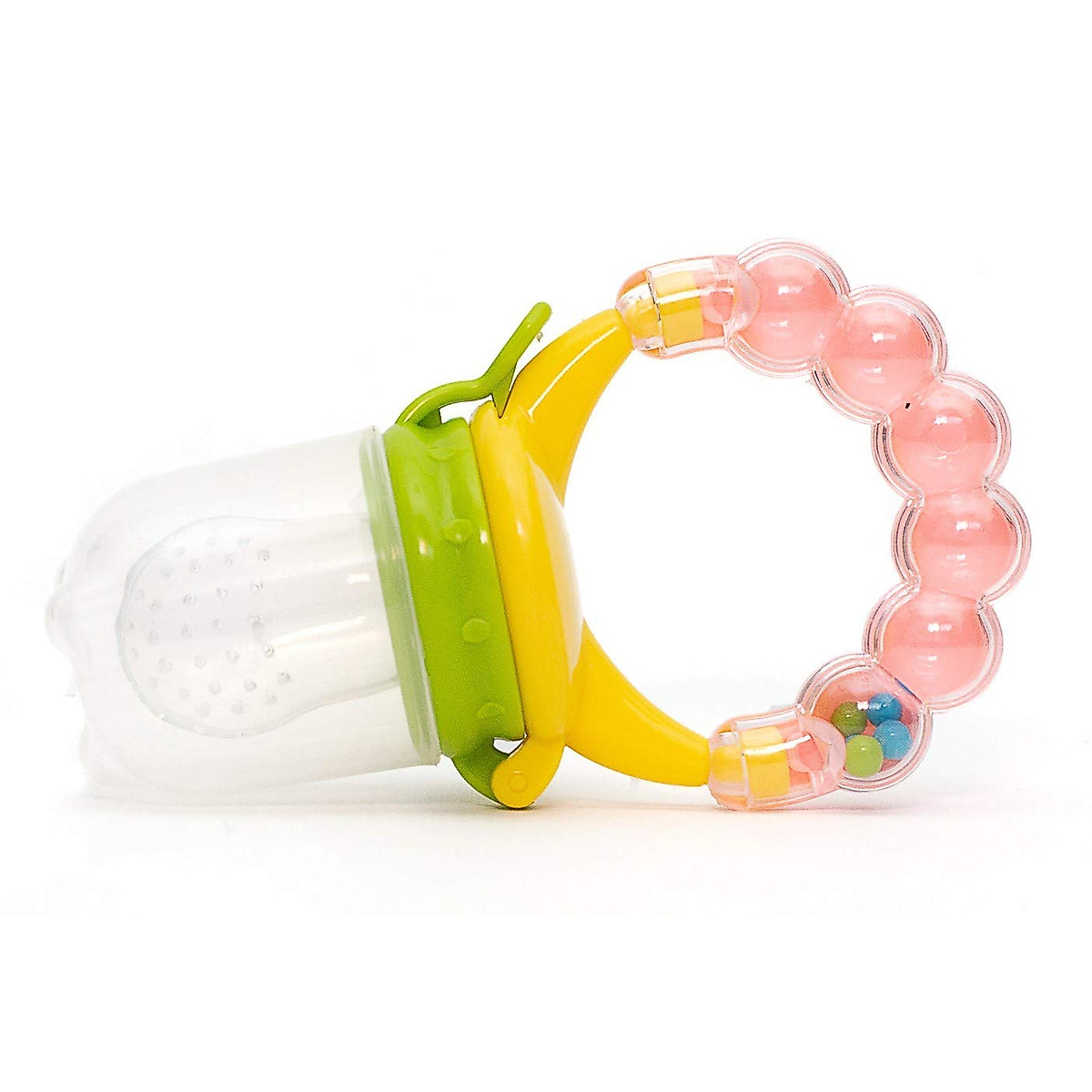 Jolly Dale Baby Teething & Feeding Set with Silicone Baby Bucket Bib, Baby Banana Teether & Baby Mesh Food Feeder Pacifier - Soft, Food-Grade Silicone - Perfect Teether Kit for Babies & Toddlers