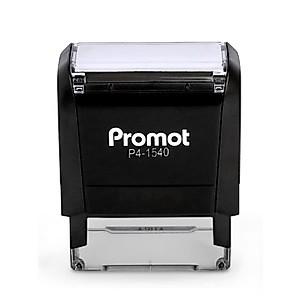 Promot Self Inking 1 Line Custom Stamp - Personalized Name Stamp for Office, Teacher, Address & Business Label Stamp - Choose Font, Ink Color, Pad, Self Inking for Personal & Professional Use - Small