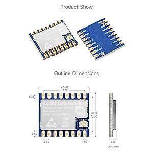 Waveshare Core1262 HF LoRa Module, SX1262 Chip, Meshtastic Devices,Long-Range Communication, Anti-Interference, Suitable for Sub-GHz Band