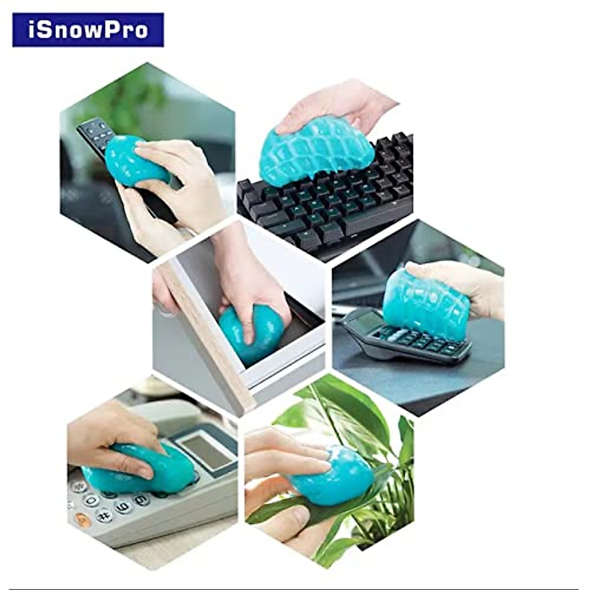 ARMARD Car Cleaning Gel Pc Laptop Keyboard Electronics Sticky Universal Interior Detailing Tool Cleaner Duster Remove Putty Dirt Debris Car Home Office Vent Console Dust 160g 1Pc Random Gel Color