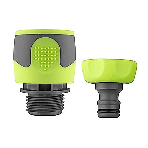 Flexzilla HFZGAK11 Garden Hose Quick-Connect Fittings, 2-Piece Coupler & Plug Kit, ZillaGreen