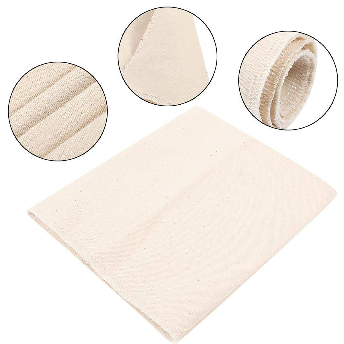 Fdit Bakers Cloth Cotton Pastry Cloth Thick Baking Cloth Mat Fermented Cotton Cloth Proofing Baker Bread Baguette