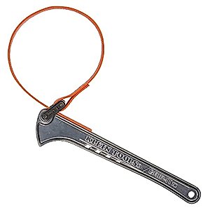 Klein Tools S12HB Strap Wrench, Adjustable Grip-It Strap Wrench Adjusts 1-1/2 to 5-Inch, 12-Inch Handle