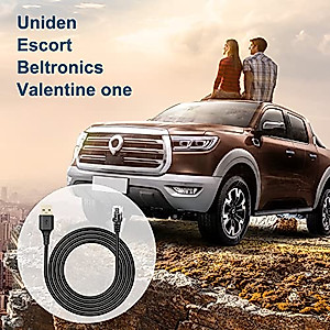 Radar Detector Cable, with USB to RJ11 Plug,for Escort Valentine One Uniden Beltronics Cobra Radar Detector,Replacement Power Cable for Radar Detectors(RJ11-6.56ft)