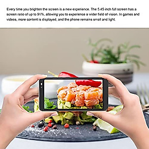 Zopsc Rino 4 Pro Unlocked Android Smartphone Celular, 5.45 Inch Screen Mobile Phone Face Recognition, 3G Net Cellphone, 2GB 32GB, Dual SIM, 2MP 5MP Camera, 3200mAh Battery (Black)