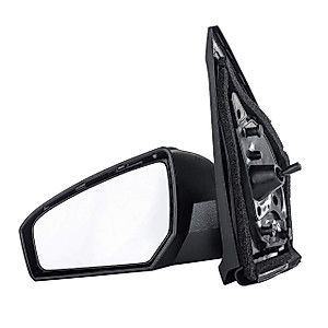 Dependable Direct Left Driver Side Mirror Compatible with Nissan Sentra (2007 2008 2009 2010 2011 2012) Manual, Unpainted Non-Heated Outside Rear View Replacement Door Mirror - Parts Link #: NI1320166