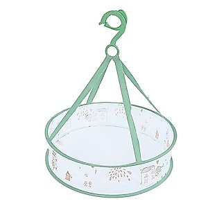 OFFSCH 1pc Clothes Basket Clothes Drying Rack Hanging mesh Drying Rack Collapsible Drying Rack for Clothes Makeup Towels Drying Basket Laundry Hanging Basket Earth Tones Polyester