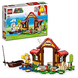 LEGO Super Mario Picnic at Mario’s House Expansion Set 71422, Collectible Playset with Yellow Yoshi Figure, Buildable Game Toy to Expand on Starter Course, Super Mario Birthday Gift for 6-8 Year Olds