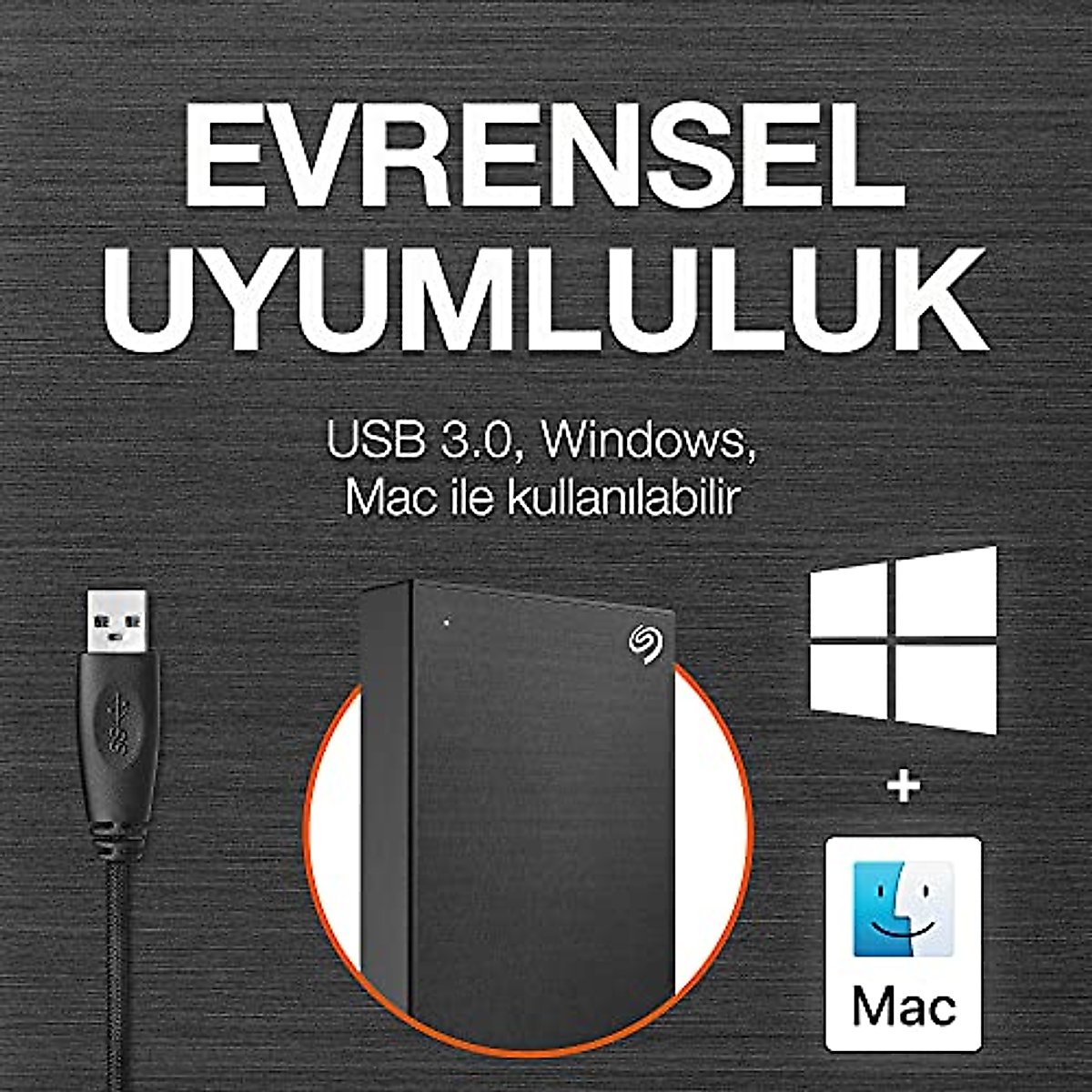 Seagate One Touch, 4TB, Portable External Hard Drive, PC Notebook & Mac USB 3.0, Space Grey, 1 Year Mylio Create, 4 mo Adobe CC Photography, Amazon Excl. (STKB4000405)
