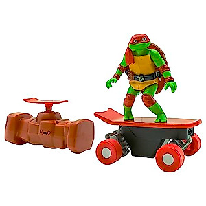 Teenage Mutant Ninja Turtles Half Pipe RC, Raphael Movie Edition, Ages 5+| Skateboard-Shaped Control & Perform Tricks on Any Surface | Collect Them All!