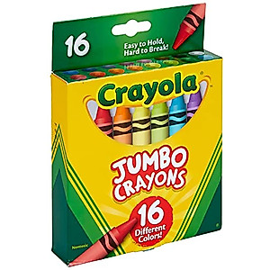 Crayola Jumbo Crayons, Assorted Colors, Great Toddler Crayons, 16 Count