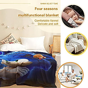 GCVYZL Blanket Flannel Throw Blankets Soft Lightweight Plush Cozy for Sofa Bed All Season for Adults Kids 50" x60