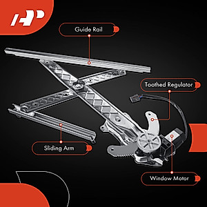 A-Premium Power Window Regulator with Motor Compatible with Ford Expedition 1997-2002 F-150 2001 Lincoln Navigator 1998-2002 Front Driver Side