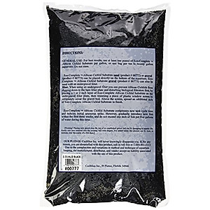 Carib Sea Aquatics Eco-Complete African Cichlid Zack Sand, 20-Pound, Black