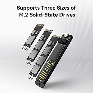 SmallRig M.2 SSD Enclosure NVME&SATA Dual-Protocol Enclosure SD-01 for Mac, Windows Linux, USB 3.1 Gen2 10Gbps, Compatible with Camera, Computer, Mobile Phones, Game Consoles - 3479