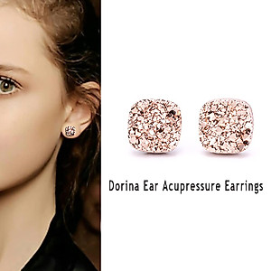 3Pairs Ear Allure Germanium Earrings Atheniz Lymphvity Germanium Earrings Earallure Acupressure Earrings Lymph Therapy Earrings for Women (Cube)