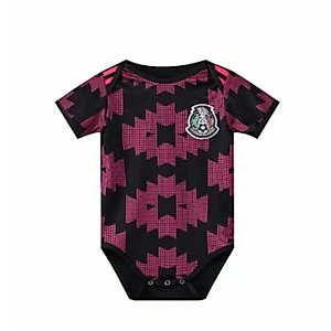 Mexico Away Soccer Football National Team Infant Baby Bodysuit Jersey Boys Girls Clothes Gift (6-12 Months) Black