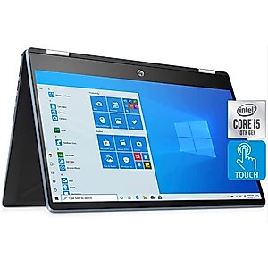 HP 2020 Pavilion x360 14" FHD WLED Touchscreen 2-in-1 Convertible Laptop, Intel Core i5-1035G1 up to 3.6GHz, 8GB DDR4, 256GB SSD, 802.11ac, Bluetooth, Webcam, HDMI, Windows 10,Cloud Blue