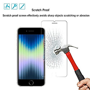 Ailun Screen Protector Compatible for iPhone SE 2020 2nd/2022 3rd Generation, iPhone 8,7,6s,6, 4.7-Inch Tempered Glass 0.25mm Case Friendly 3 Pack Clear