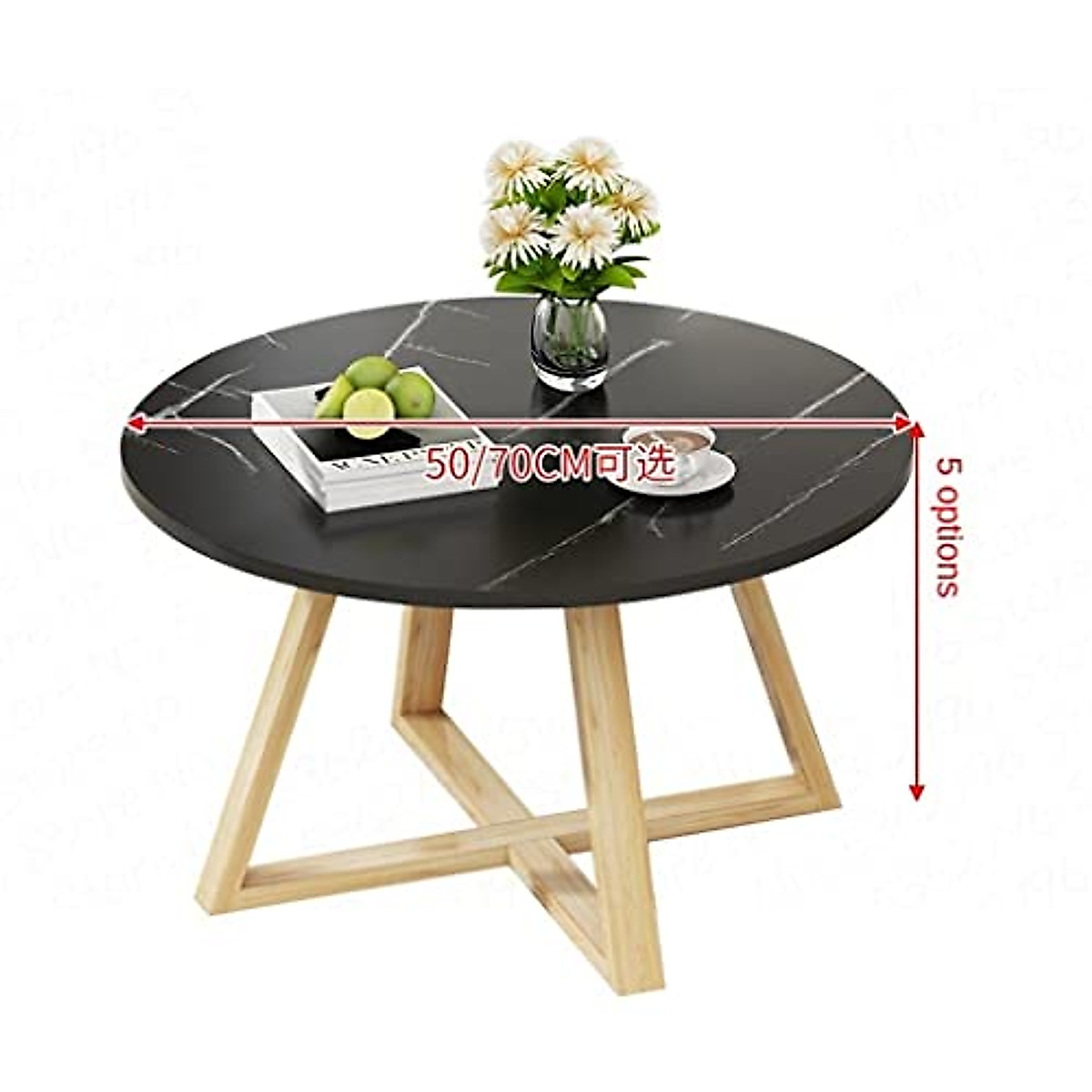 Nordic Living Room Countertop Marble Design Coffee TableSmall Apartment Creative Round Small Table (D 35 * 35 * 15Cm)