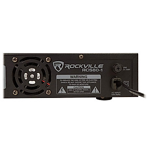 Rockville Commercial Restaurant Amp+(8) 6 inches White Ceiling Speakers+Wall Control