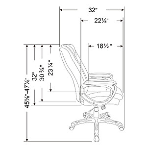 Realspace Tresswell Bonded Leather High-Back Chair, Brown/Champagne