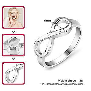 Fortheday Personalized Infinity Knot Rings for Women Best Friends Promise Rings for BFF Custom Sisters Infinity Rings Engagement Wedding Bands