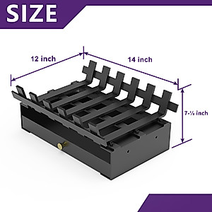 Mxclimate Fireplace Ash Tray Fireplace Log Grate kit,Ember Holder Fireplace Pan for Ash Collection,14'' Firewood Log Burning Rack Fire Grates for Indoor Outdoor Pit Camping Firepit