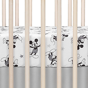 Lambs & Ivy Disney Baby Magical Mickey Mouse 3-Piece Crib Bedding Set - Gray