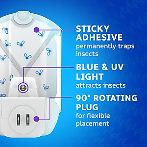 Zevo Flying Insect Trap, Fly Trap Captures Houseflies, Fruit Flies, and Gnats (2 Device & 6 Cartridge)
