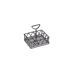 G.E.T. 4-931832 Black Metal Five Compartment Condiment Caddy Iron Powder Coated Table Caddies Collection