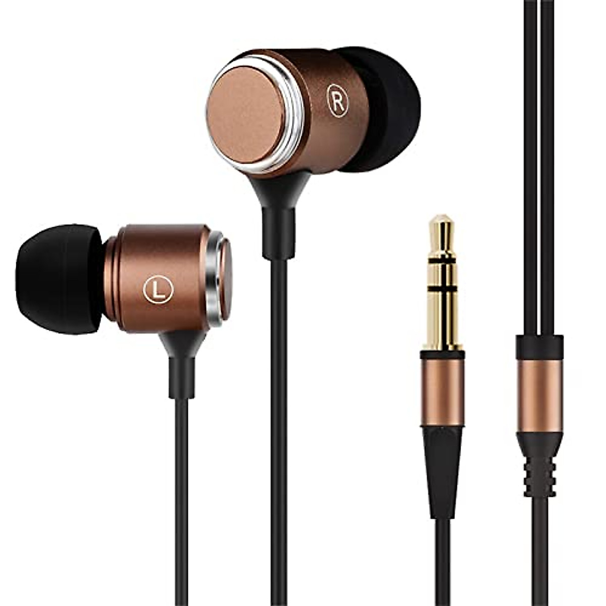 Long Cord Earplug Headphones Without Mic for Tv Watching,Wired Ear Buds Earbuds Without Mic,Noise Cancelling Music Headphones for Work,Deep Bass 3.5mm Earbuds for Compute,in Ear Monitors (9.8FT)