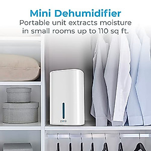 Pure Enrichment® PureDry™ Mini Dehumidifier - Compact Water Tank Eliminates 300ml/day in Excess Moisture from Closets, Bathrooms, Boats, Kitchens and Other Small Rooms and Living Spaces