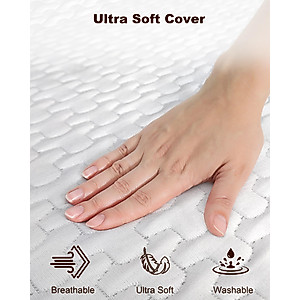 Slumbrae 4" [RV King] Memory Foam Mattress Topper for RV with Ultra Soft Cover, CertiPUR-US Certified, 72"*80"