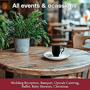 Smarty Had A Party 2 oz Black Plastic Tea Cups with Handles Set of 240 Disposable Mugs for Tea Parties, Espresso, and Coffee, Elegant Small Drinkware for Events