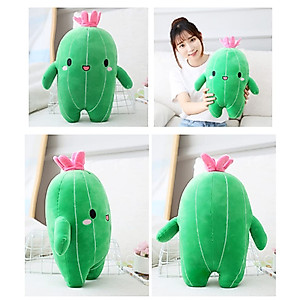 NatureMan Cactus Stuffed Plant Plush Toy with Smile Face Super Cute Soft Cactus Plush Pillow Creative Plush Plant Cactus Decoration Great Birthday Gift for Kids Girls Boys (Small)