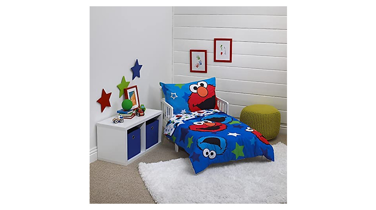 Sesame Street Toddler Bed Set - Elmo & Cookie Monster