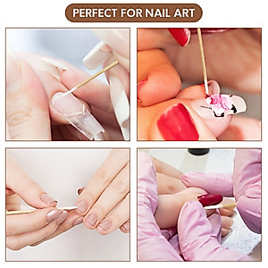 800PCS Pointed Cotton Swabs with Storage Case - Precision Tip Cotton Swabs with Wooden Sticks - Microblading Cotton Swab 4 inch - Cotton Swabs for Makeup, Tattoo Permanent Supplies