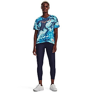 Under Armour Women's Standard Move Your Body Print Short Sleeve T-Shirt, (469) Fuse Teal / / Afterglow, X-Large