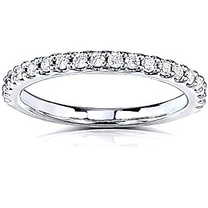 Kobelli Lab Grown Diamond Semi-Eternity Band 1/4 CTW 14k White Gold (DEF/VS), 10.5