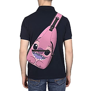 Wave Pink Sling Bag Crossbody Sling Backpack Travel Hiking Chest Bag Daypack For Purses Shoulder Bag Women Men