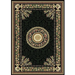 Home Dynamix Optimum Athens Area Rug 7'8" x10'4 , Updated Oriental Medallion, Black/Beige