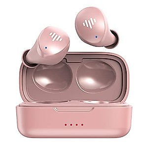 iLuv TB100 Wireless Earbuds, Bluetooth 5.3, Built-in Microphone, 20 Hour Playtime, IPX6 Waterproof Protection, Compatible with Apple & Android, Includes Charging Case & 4 Ear Tips, Rose Gold